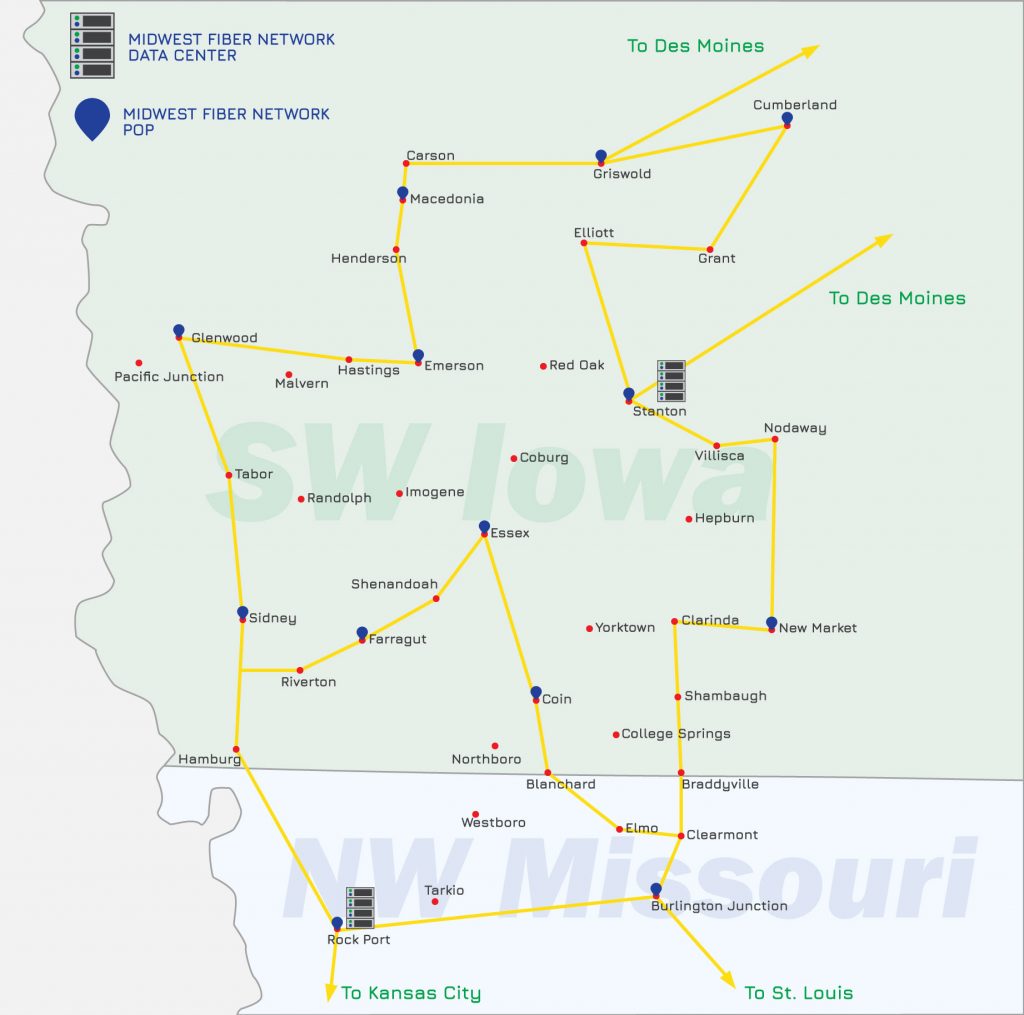 Network Map – Midwest Fiber Network